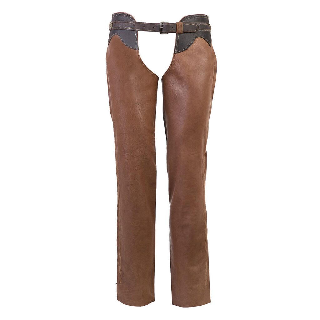 Leather full chaps for horse riding hunters vero made in Tuscany